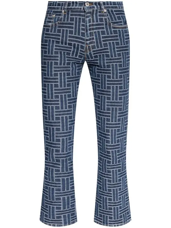 Kenzo Pattern Jacquard Flare Jeans