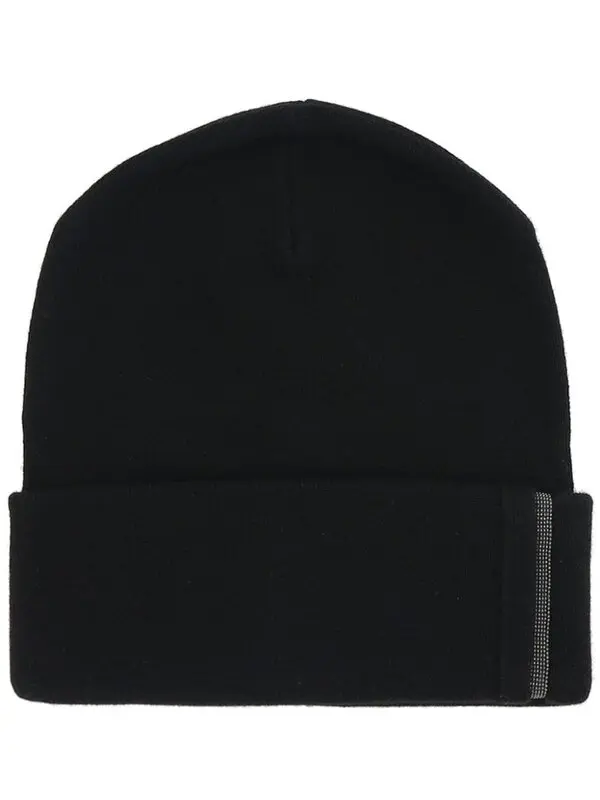 Brunello Cucinelli Embellished Cashmere Beanie - Black