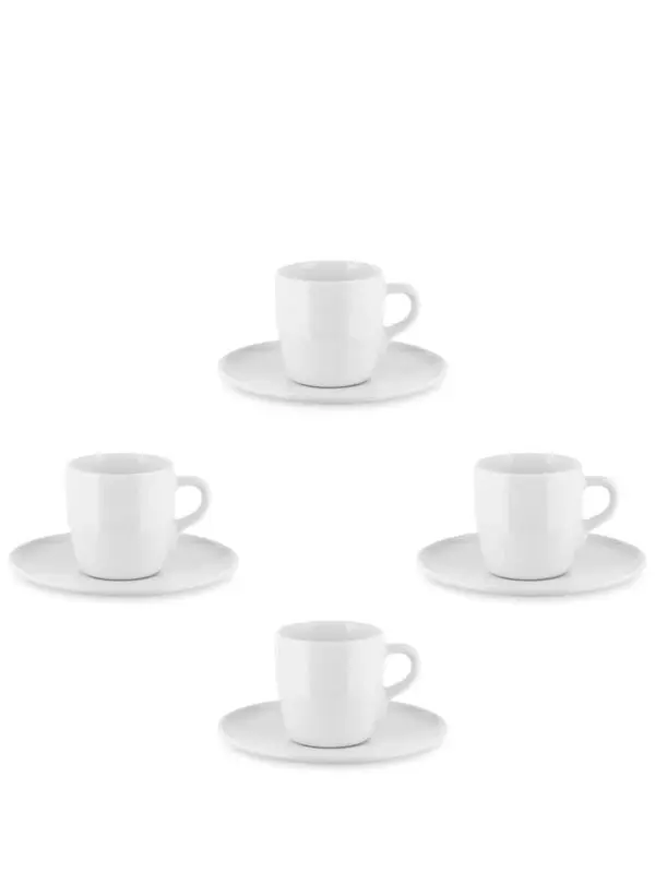 ALESSI X Naoto Fukasawa Itsumo Mocha Cups And Saucers - White