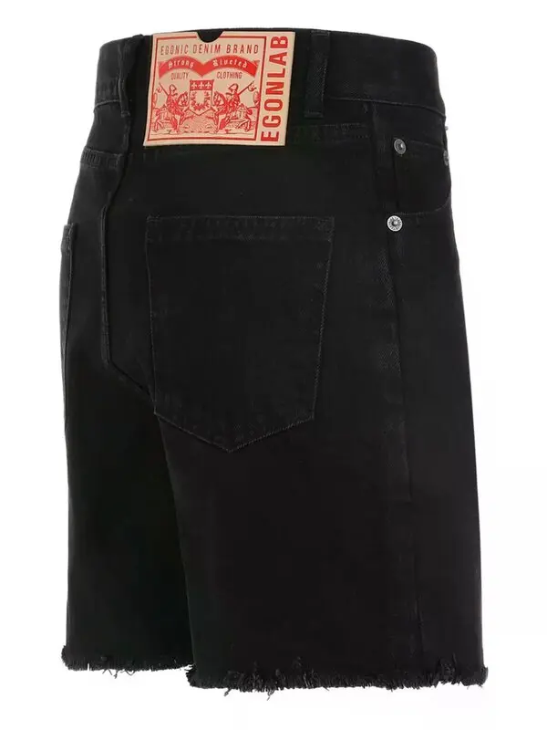 EGONLAB Frayed Hem Denim Shorts