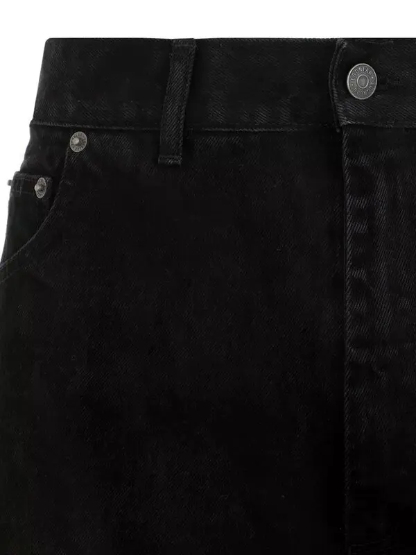 EGONLAB Frayed Hem Denim Shorts
