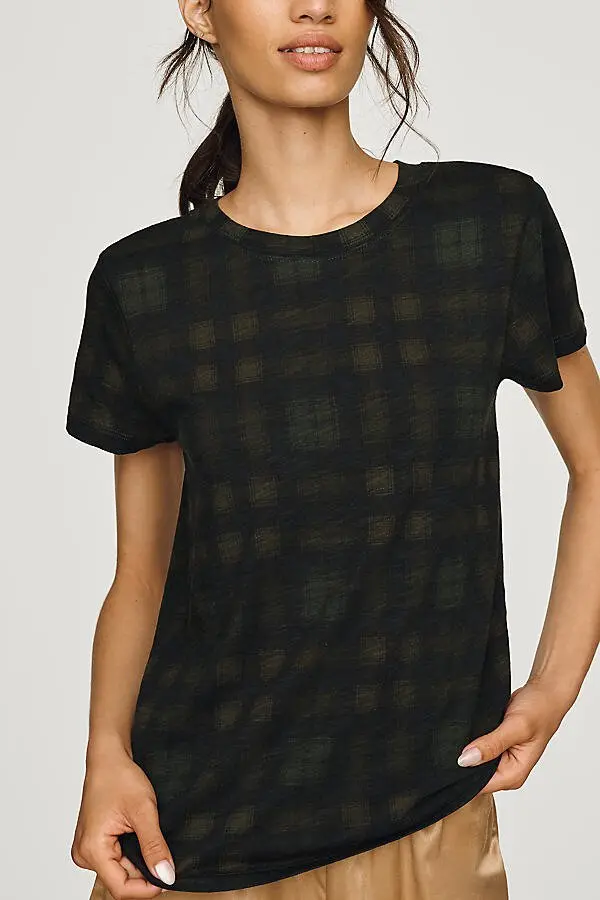 Sanctuary The Perfect Tee - Forest Plaid