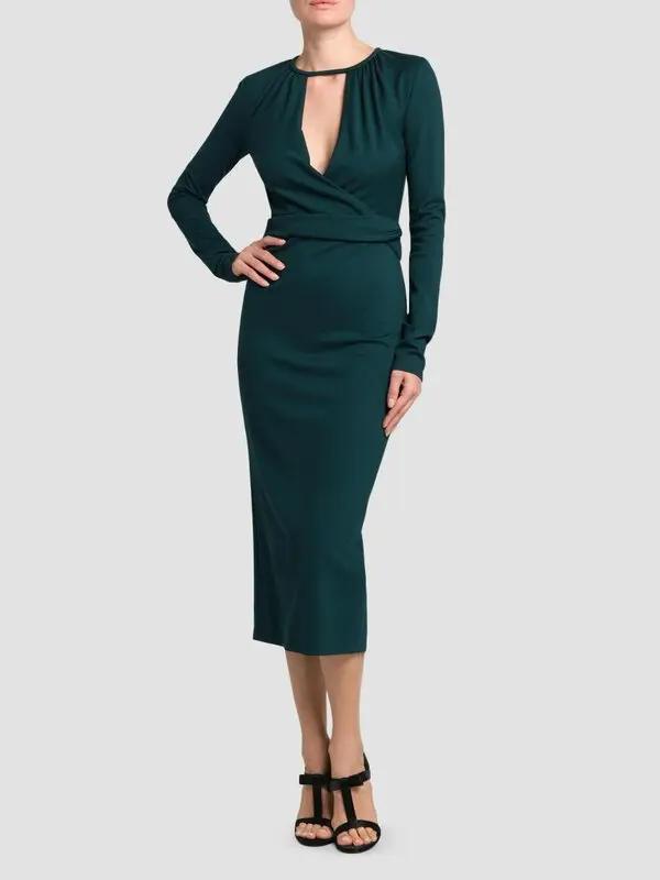 Giorgio Armani Milano Jersey Sheath Dress