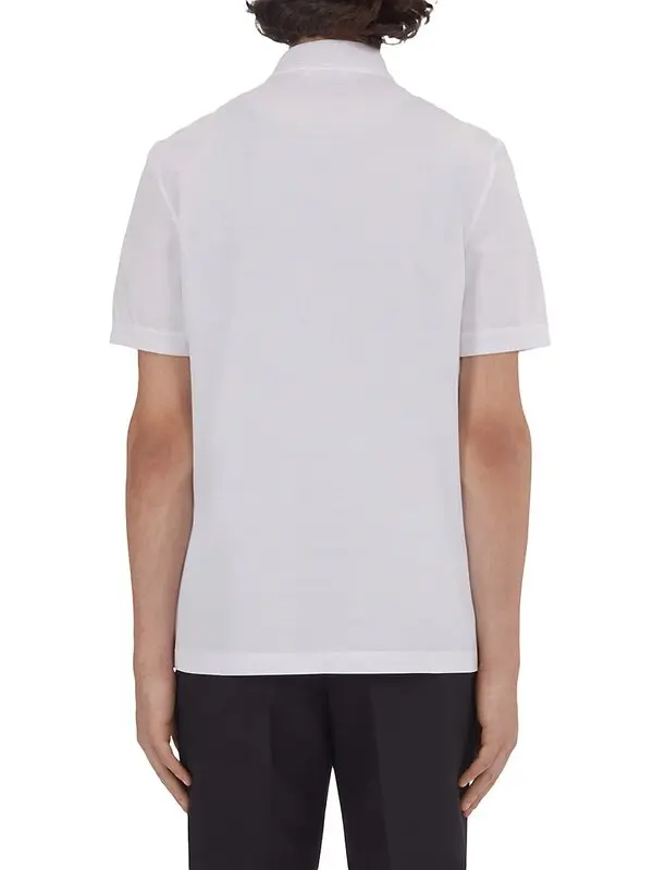 FERRAGAMO Cotton Polo Shirt - Optic White