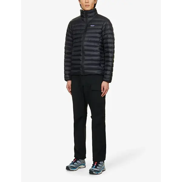 Patagonia Funnel-neck Hooded Shell-down Jacket - Black