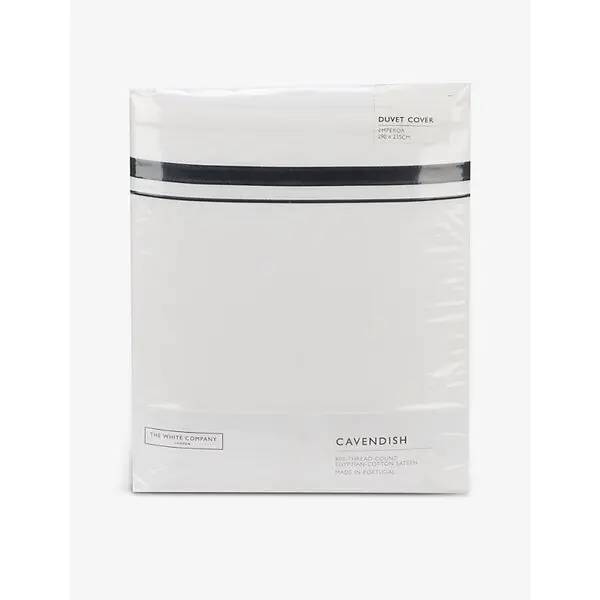 THE WHITE COMPANY Cavendish Egyptian Cotton Duvet Cover - White/black