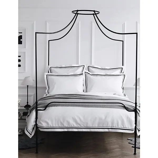 THE WHITE COMPANY Cavendish Egyptian Cotton Duvet Cover - White/black