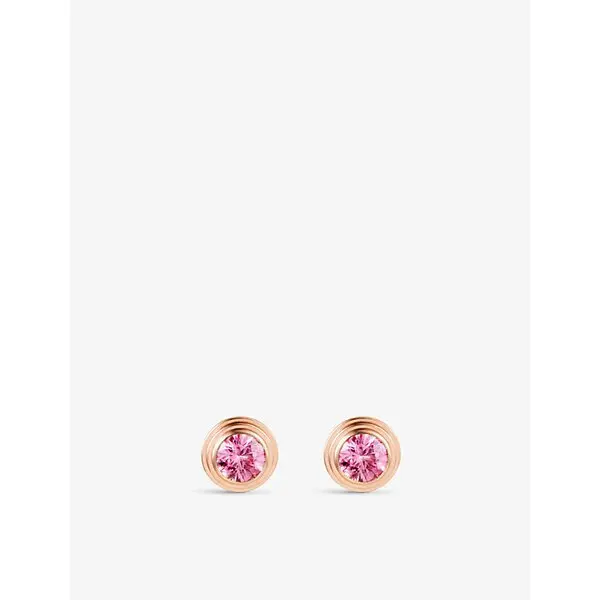 CARTIER D'amour Rose Gold And Sapphire Stud Earrings - One-color