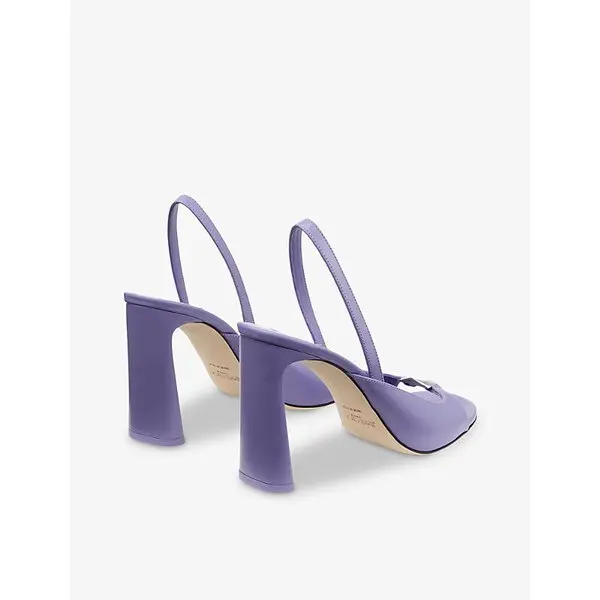 JIMMY CHOO Lev 95 Diamond-link Leather Heeled Sandals