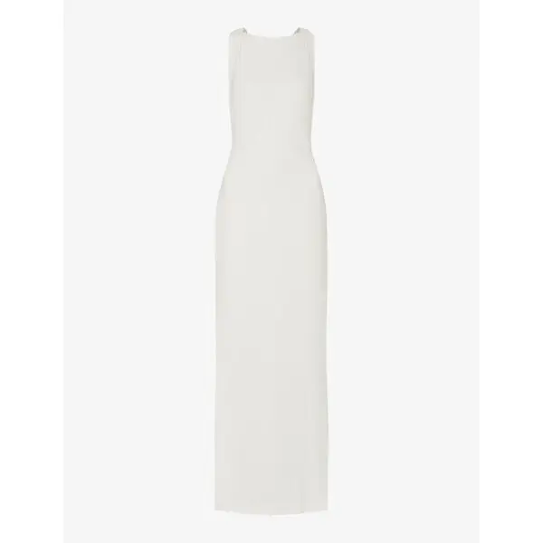 Whistles Tie Back Slim-fit Maxi Dress - Cream