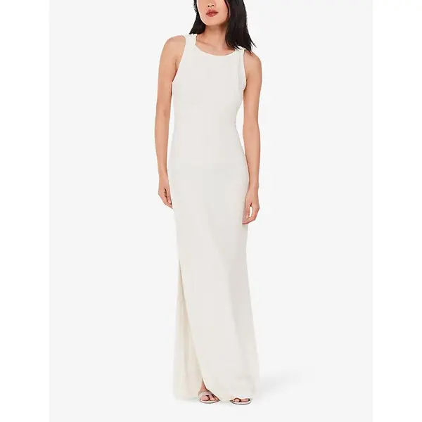 Whistles Tie Back Slim-fit Maxi Dress - Cream