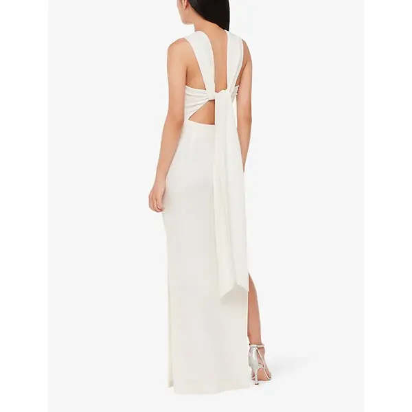 Whistles Tie Back Slim-fit Maxi Dress - Cream