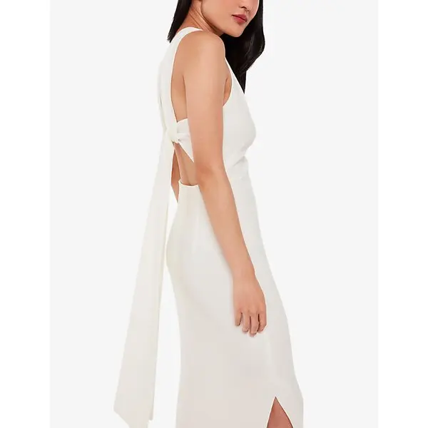 Whistles Tie Back Slim-fit Maxi Dress - Cream