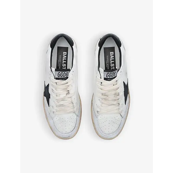 GOLDEN GOOSE Ball Star 10283 Leather Low-top Trainers - White/blk