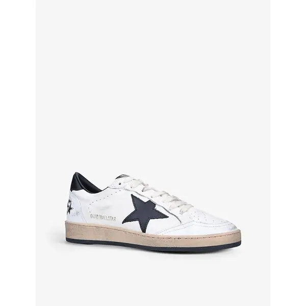 GOLDEN GOOSE Ball Star 10283 Leather Low-top Trainers - White/blk