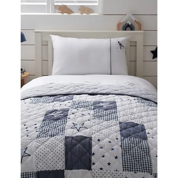 THE WHITE COMPANY Patchwork Reversible Cotton And Linen-blend Cot Bed Quilt