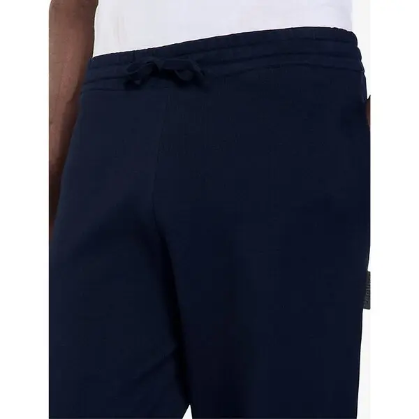 Sandro Logo-patch Regular-fit Stretch-woven Jogging Bottoms - Bleus