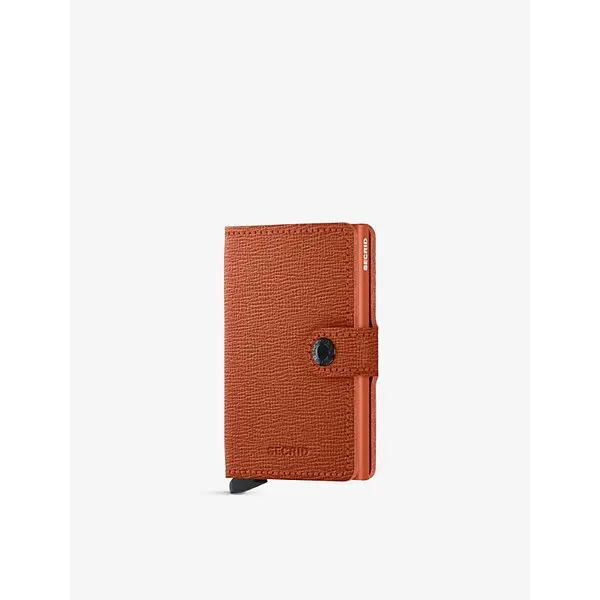 SECRID Miniwallet Crisple Leather And Aluminium Wallet - Mc-pumpkin