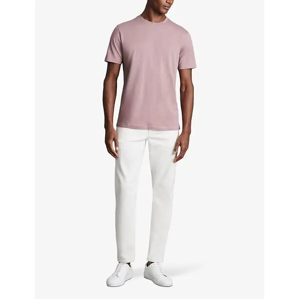 REISS Bless Crewneck Cotton-jersey T-shirt
