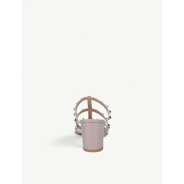 Valentino Garavani Rockstud Leather Sandals - Champagne