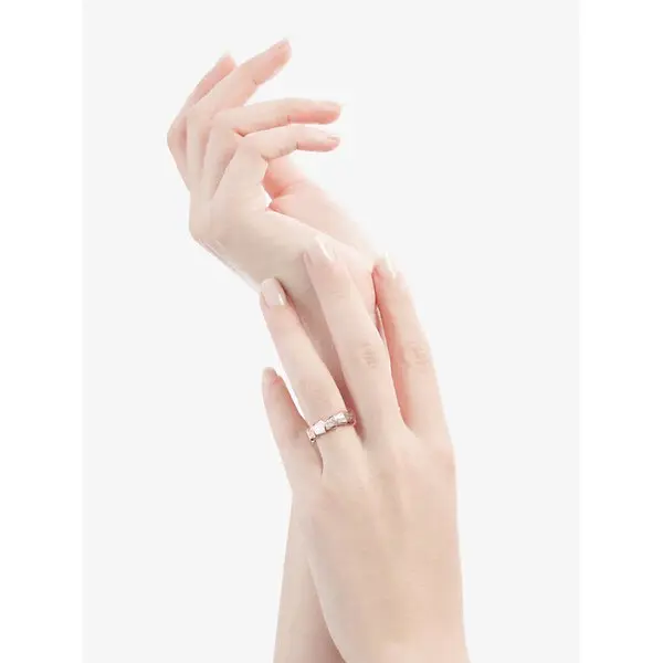 BVLGARI Serpenti 18ct Rose-gold And Diamond Ring