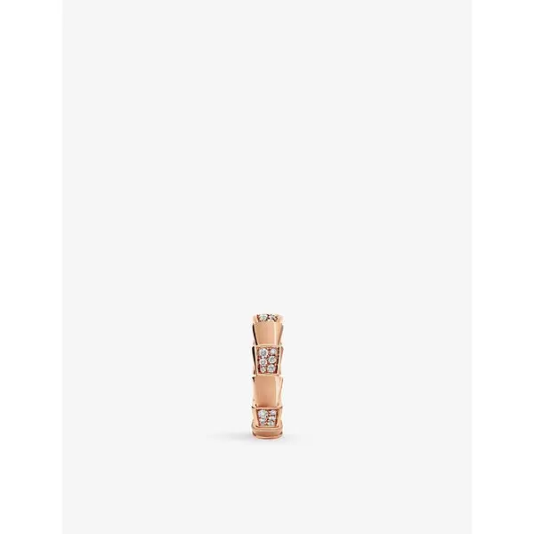 BVLGARI Serpenti 18ct Rose-gold And Diamond Ring