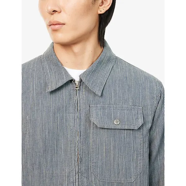 Ralph Lauren Graham Striped Linen And Cotton-Blend Jacket In 