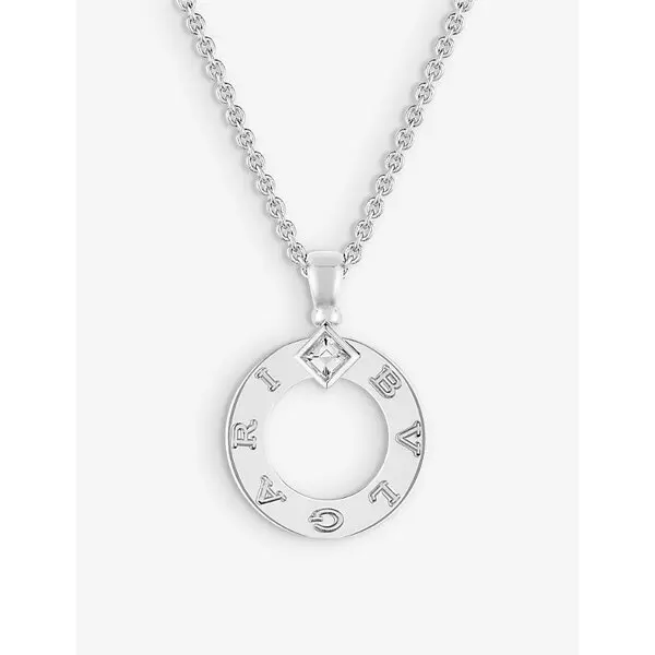 BVLGARI 18ct White-gold And Diamond Pendant Necklace - White Gold