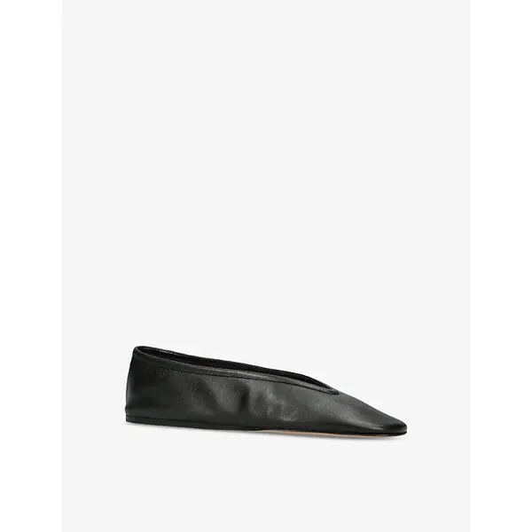 Le Monde Beryl Luna Pointed-toe Leather Pumps - Black