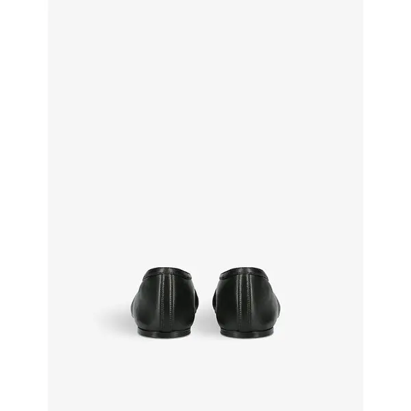 Le Monde Beryl Luna Pointed-toe Leather Pumps - Black