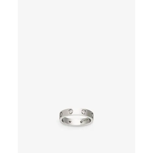 CARTIER Love 18ct And 8 Diamonds Wedding Band - White Gold