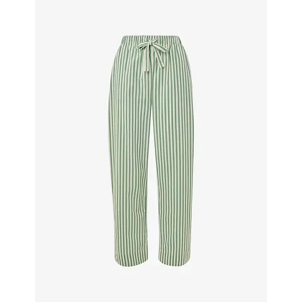 Whistles Striped Drawstring-waist Cotton Pyjama Bottoms - Multicolour