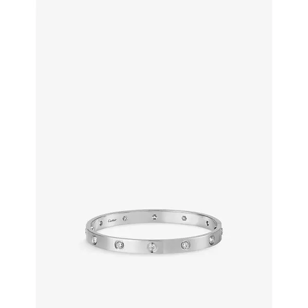 CARTIER Love 18ct White-gold And Diamond Bracelet - White Gold
