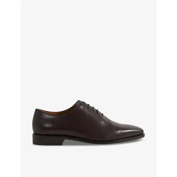REISS Mead Lace-up Formal Leather Shoes - Dark Brown