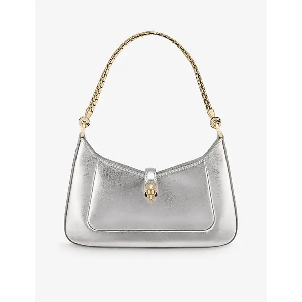 BVLGARI Serpenti Baia Small Shoulder Bag - Silver