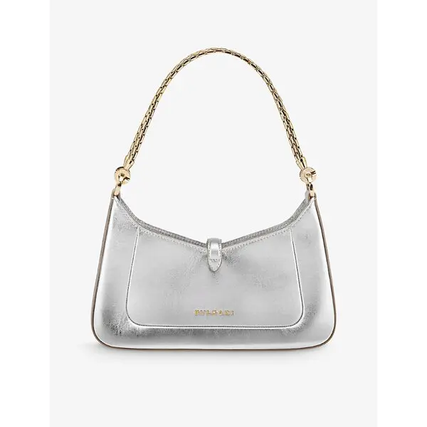 BVLGARI Serpenti Baia Small Shoulder Bag - Silver