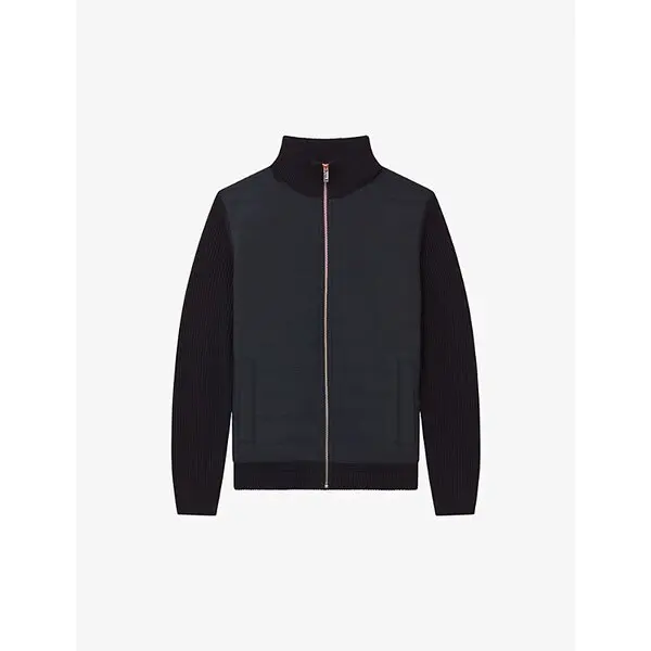REISS Trainer Crewneck Stretch-knit Jumper