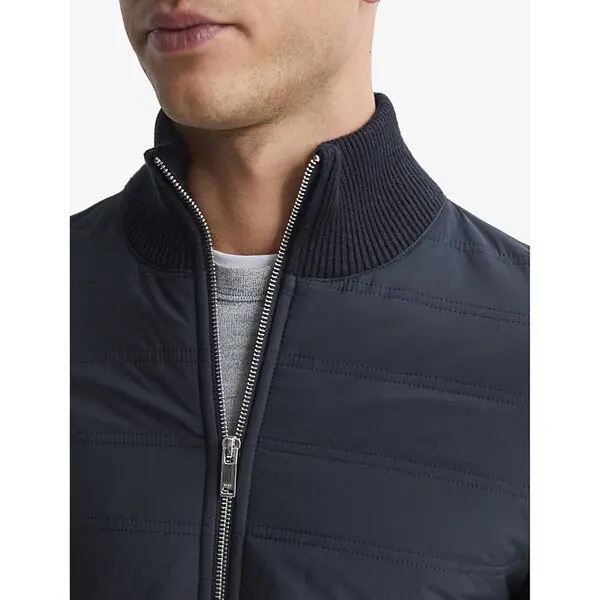 REISS Trainer Crewneck Stretch-knit Jumper