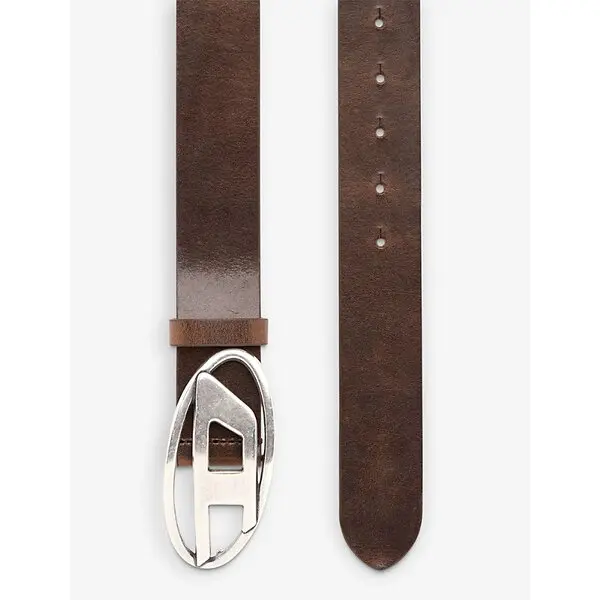 DIESEL® B-1dr Logo-buckle Leather Belt - T2348