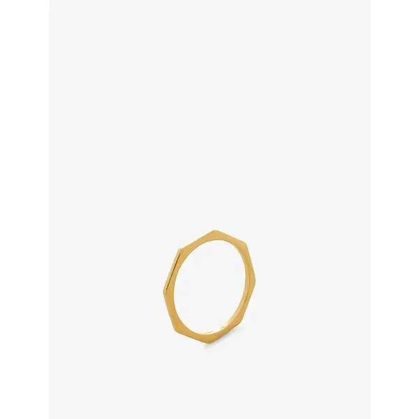 Monica Vinader Octagon Stacking Ring - Yellow Gold