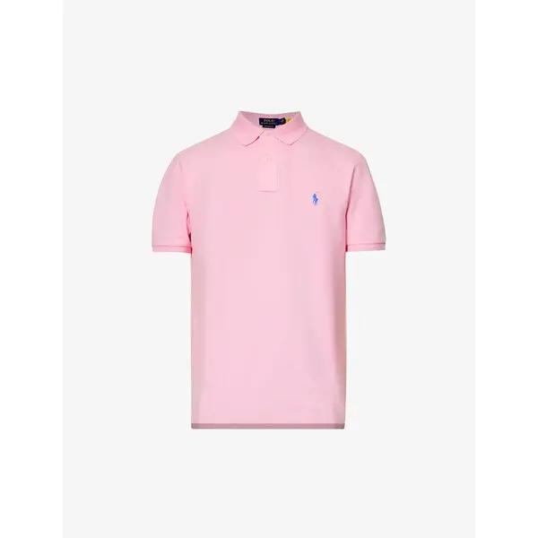 Polo Ralph Lauren Short-sleeved Logo-embroidered Custom-fit Cotton-piqué Polo Shirt - Carmel Pink