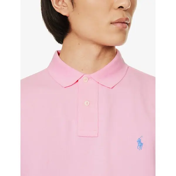 Polo Ralph Lauren Short-sleeved Logo-embroidered Custom-fit Cotton-piqué Polo Shirt - Carmel Pink