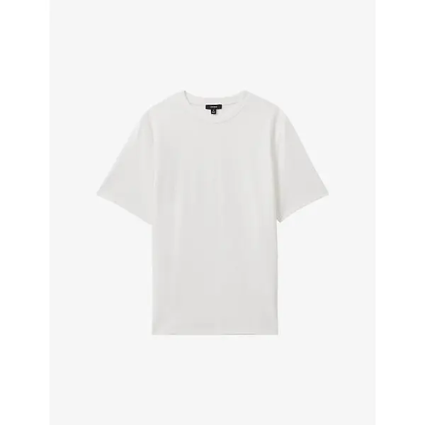 REISS Wick Textured Stretch-woven T-shirt - Off White