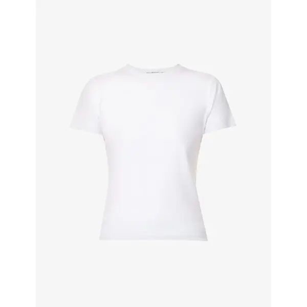 Good American Round-neck Stretch-cotton T-shirt - White001