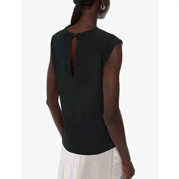 Whistles Cowl-neck Sleeveless Woven Top