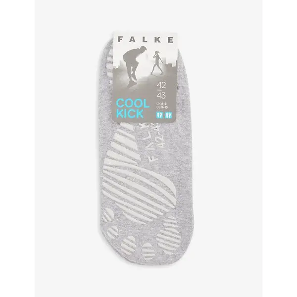Falke Brand-print Woven Socks - Light Grey Mel.