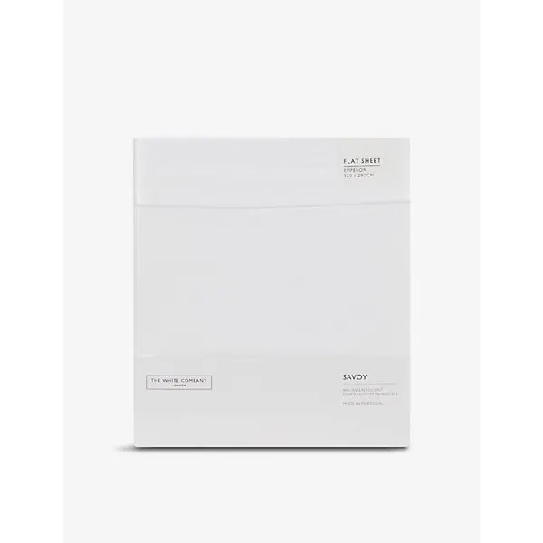 THE WHITE COMPANY Savoy Cotton Flat Sheet - White