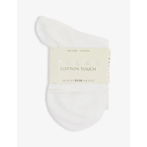 Falke Cotton Touch Rolled-cuff Socks - 2000 White
