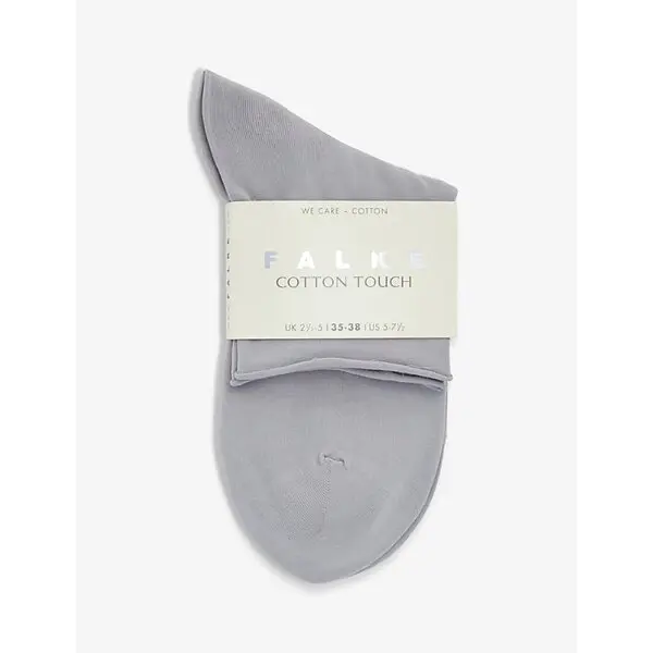 Falke Cotton Touch Rolled-cuff Socks - 3290 Silver