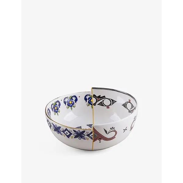 SELETTI Hybrid Tiwanaku Abstract-pattern Bone-china Porcelain Bowl